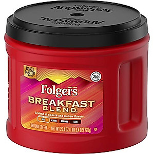 Folgers Breakfast Blend Mild Roast Ground Coffee, 25.4 Ounces