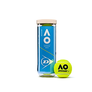 Dunlop Sports Australian Open AO Extra Duty Tennis Balls - Case of 24 cans (72 Balls)