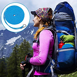 Foshine Clotheslines 2 Pack Clothesline Clothes with 24 Pcs Clips Drying Rope Portable Windproof for Travel Indoor Outdoor Laundry Clothes Line Hanger Camping Home