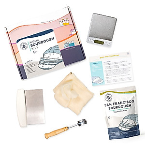 Cultures for Health Artisan Bread Making Kit | 5 Piece DIY Kit Includes San Francisco Sourdough Starter, Baker's Scale, Bread Lame, Dough Scraper, & Butter Muslin | Sourdough Bread Baking Supplies