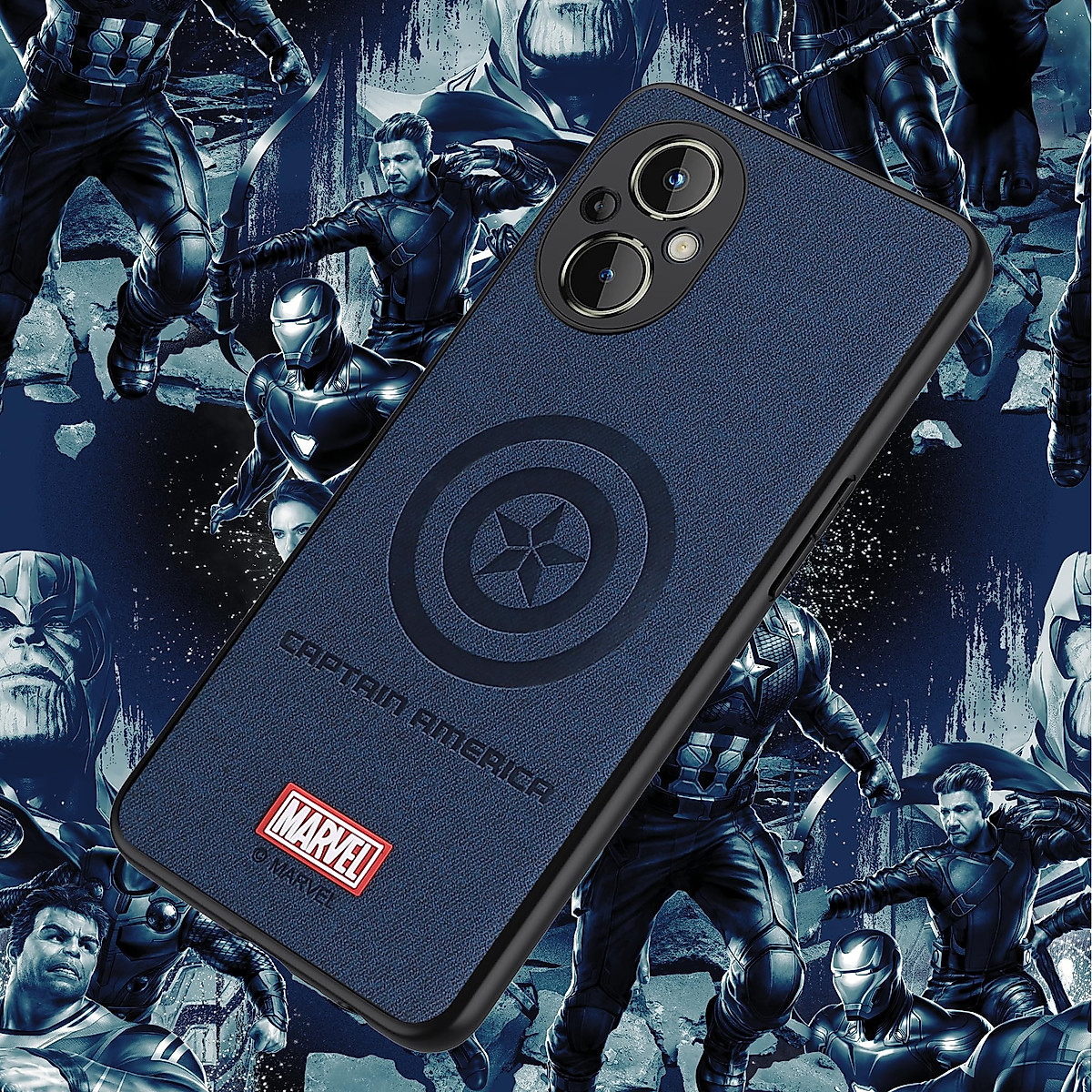 IRON SPIDER Case for OnePlus Nord N20 5G, with Superhero Character, Compatible OnePlus Nord N20 Leather Case (Blue) for Man & Women
