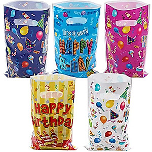 saizone 25 Pcs Kids Party Favors Bags, Birthday Goodie Candy Bags, Party Goody Favor Bags for Kids Birthday, Bolsitas Bolsas para Dulces de Cumpleaños, Loot Bags for Kids Birthday Party