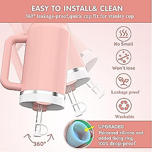 8PCS Water Bottle Pouch for Stanley Cup Fanny Pack Accessories Spill Leak Proof Stopper Set for Stanley 2.0 40oz/30oz,Gym Accessories for Women Tumbler Accessories Running Water Bottle Handheld Caddy