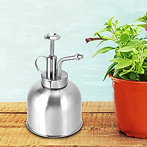 Mokernali Pressure Sprayer Bottle, Stainless Steel Watering Can, Hand Pressure Adjustable Plant Sprayer Watering Pot for Indoor Garden Plants