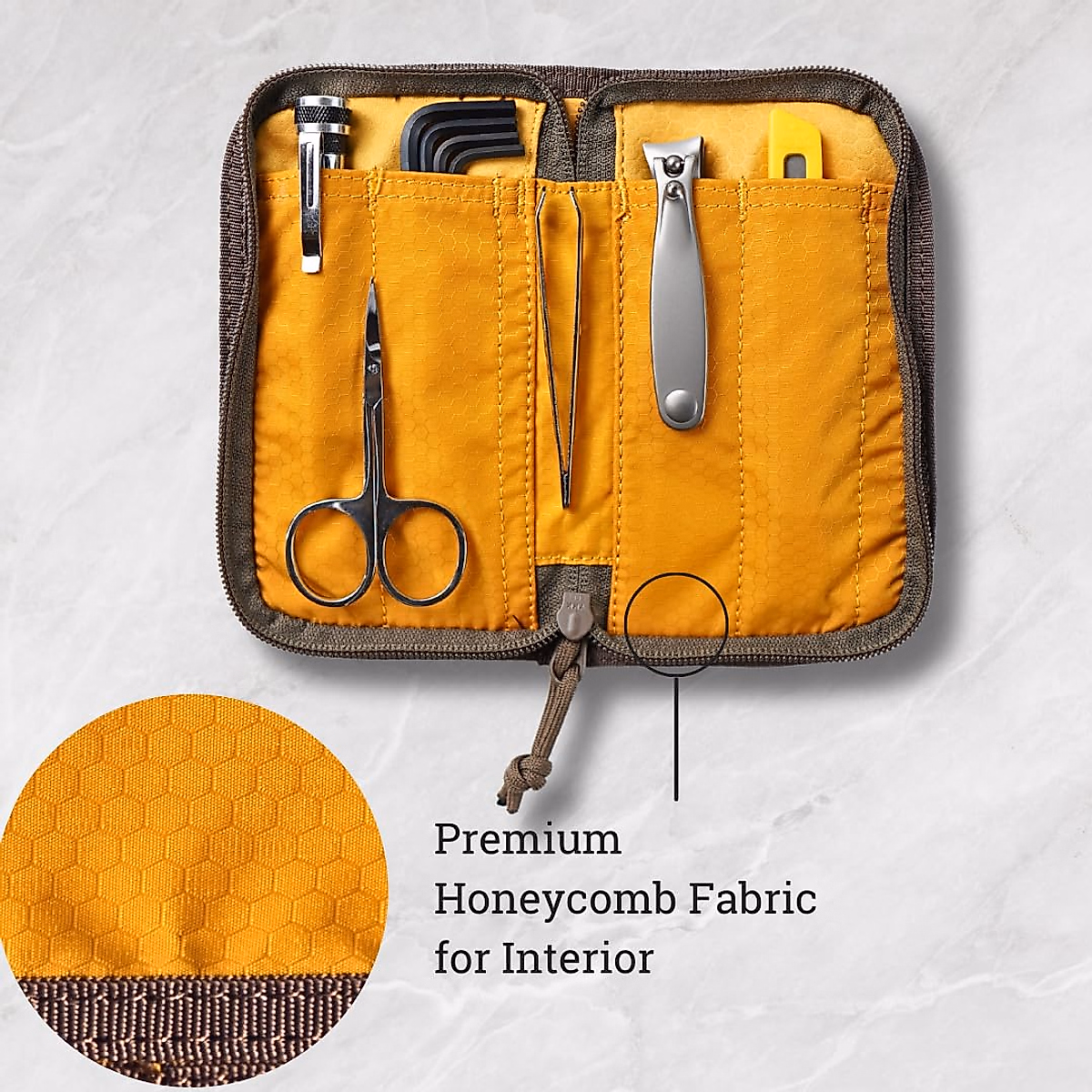 LOCHBY Quattro | Slim & Elegant Pen Pouch | Durable Waxed Canvas Lightly Padded for Fountain Pen & Mechanical Pencil | Compact Design Holds 4 Pens | For Everyday Carry, Travel & Creative Artists