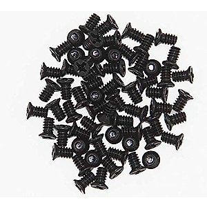 Bfenown Lot 100 pcs Replacement 3.5" HDD 6#-32 Flat Phillips Head Hard Drive Disk HDD Screws for comperter pc