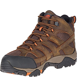 Merrell Men's Moab Vertex Mid Waterproof Static Resistance Construction Boot, Clay, 9