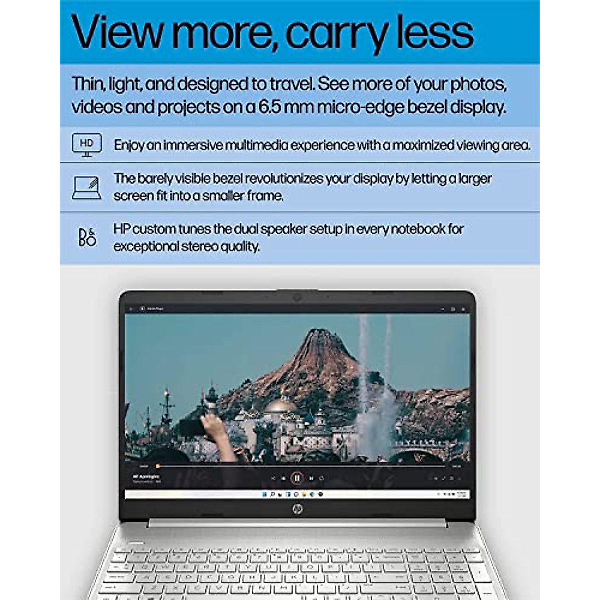 HP 15 15.6" HD Business Laptop Computer [Windows 11 Pro], Octa-Core AMD Ryzen 7 5700U (Beat Beats i7-10510U), 64GB RAM, 1TB PCIe SSD, Numeric Keypad, Wi-Fi 6, HDMI, USB, Long Battery Life, w/Battery
