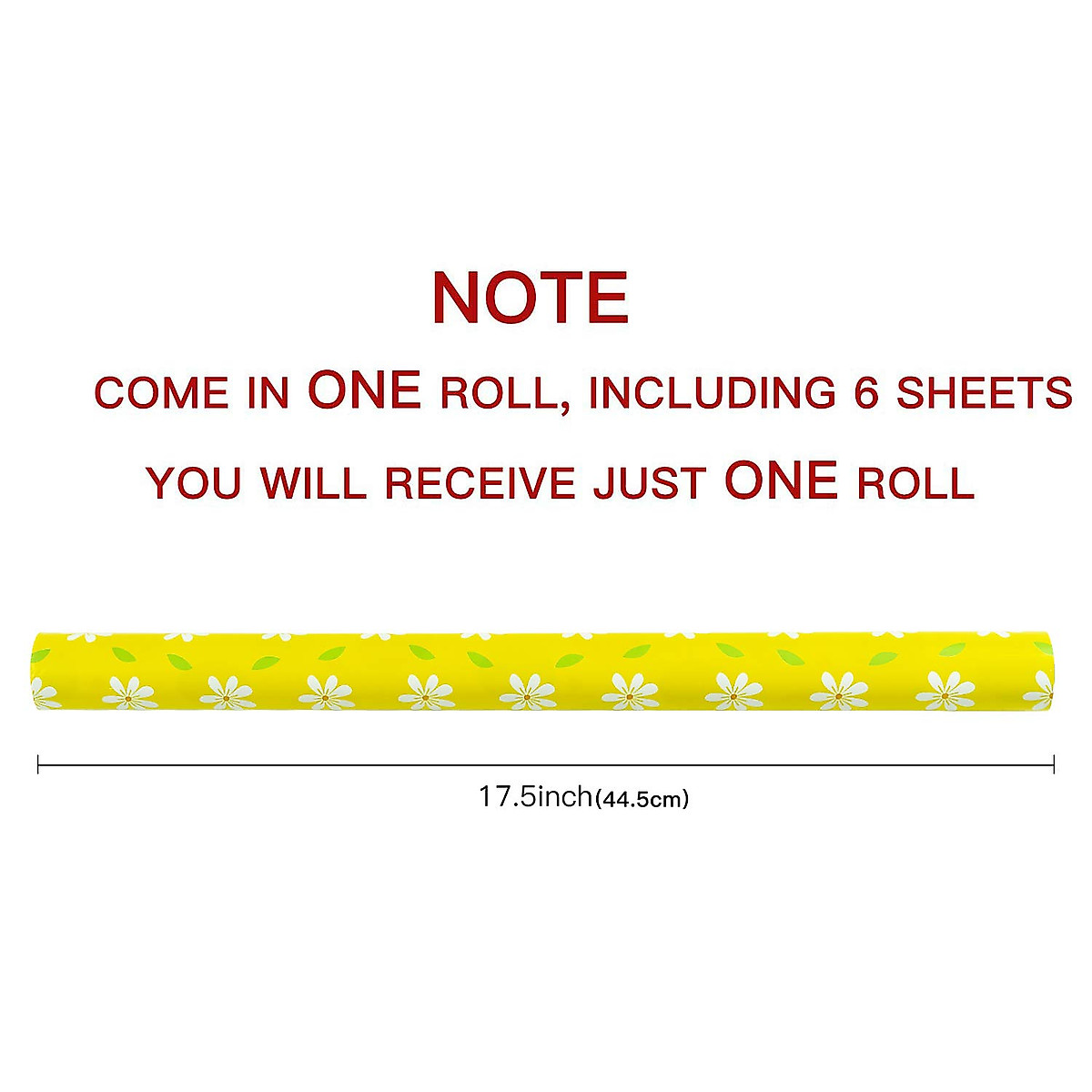 WRAPAHOLIC Wrapping Paper Sheet - Spring Easter Pattern for Birthday, Holiday, Party, Baby Shower - 1 Roll Contains 6 Sheets - 17.5 inch X 39.3 inch Per Sheet