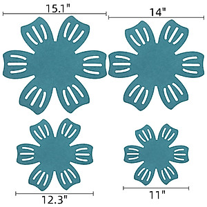 Goaste 24 Pack Pot and Pan Protectors, 4 Different Size Pans Separator, Anti-Slip Pan Dividers Pads, Felt Cookware Protector Set for Stacking and Protecting Your Cookware, Set of 24, Cyan