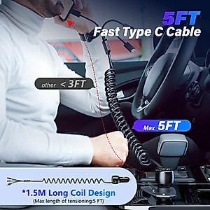 Phmnkl 66W High-Speed Car Charger - 5-Port Fast Charging Hub with PD & QC3.0, Universal Compatibility for iPhone 15/14/13/12/11, Samsung Galaxy S23/S22/S21, Note20/10, Pixel & More Devices