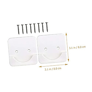 LAPYAPPE 6pcs Bracket Holder Wall Mounted Shower Curtain Rod Heavy Duty Brackets Curtain Holders Shower Rod Retainer for Wall Closet Rod Bracket Adhesive Shower Rod Holder White Fixture Abs