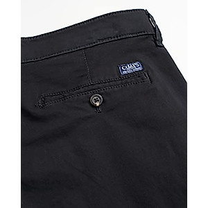 Chaps Men's Khaki Pants - Classic Straight Fit Casual Pant - Comfort Stretch Chinos with Flex Waistband for Men, Size 38W x 30L, American Black