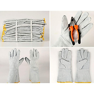 ZLJYE Rose Pruning Gloves with Extra Long Cowhide Sleeves for Men and Women, Breathable Goatskin Leather Thorn Proof Gardening Gauntlet Gloves, Best Garden Gifts & Tools for Gardener and Farmer