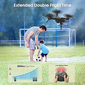 ATTOP Drone with Camera for Adults/Kids/Beginners - W10 1080P 120° FPV Live Video Drone, Beginner Friendly with 1 Key Fly/Land/Return, 360° Flip, APP/Remote/Voice/Gesture/Gravity Control, Camera Drone for Kids 8-12, No FAA License Required,, Gift Ideas, C