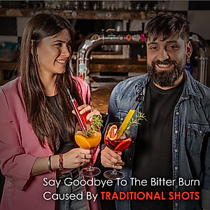 Shot Straw, Landkitch Shot Tube Holder Drinks Straw for Liquor, Beach Pool, Parties, Fits All Standard Bottles, Glasses, Tumbler, BPA-Free, Dishwasher Safe (1 pc)