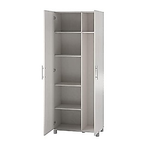 SystemBuild Evolution Camberly Tall Asymmetrical Cabinet in Ivory Oak