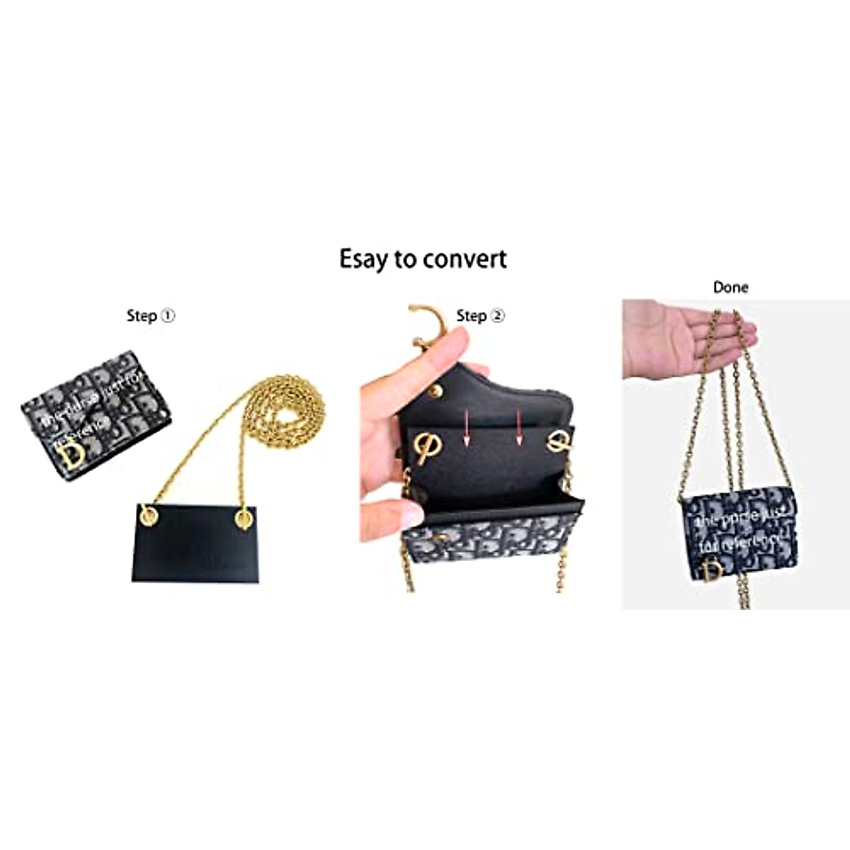 Saddle Card Hold Conversion Kit with Copper Chain/Felt Insert (120CM)