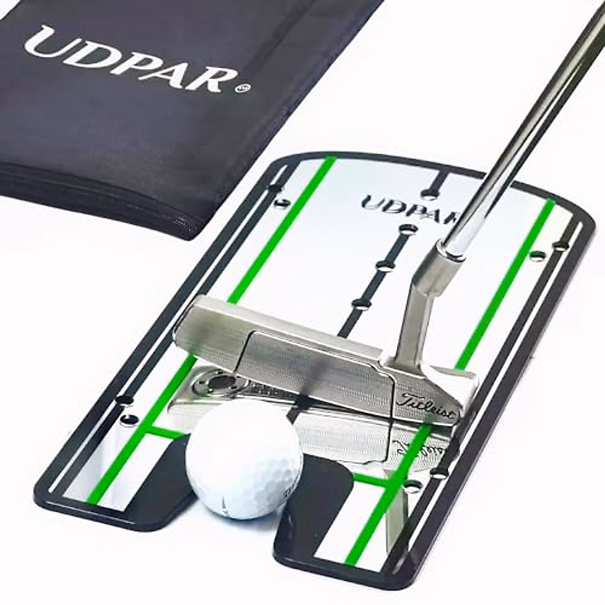 UDPARSCO Golf Putting Alignment Mirror, Portable Golf Training Aid, Putting Golf Training Equipment, Putting Trainer, Size 12 x 6 Inches