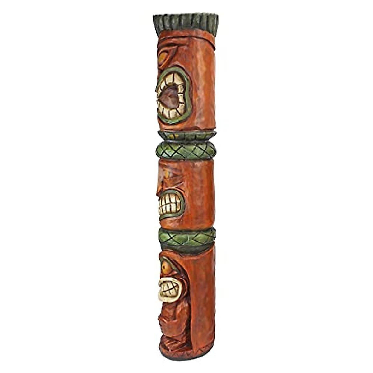 Design Toscano CS22670 Aloha Hawaii Tiki: Moai Haku Pani Sculpture, 5.5"D x 5.5"W x 31"H, woodtone