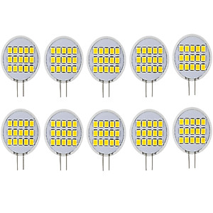 CBconcept UL Listed, SidePin G4 LED Light Bulb, 10 Pack, 1.8 Watt, Dimmable,220 Lumen, Warm White 3000K, 180 Degree Beam Angle, 12 Volt,20W Equivalent, G4 Bi Pin Base Halogen Replacement Bulb