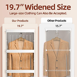 ANTBOX Portable Wardrobe Closet Storage Organizer for Clothes,Folding Plastic Wardrobe with Magnetic Door and Easy Assembly 11 Doors-8 Cubes-2 Hanging Rod.