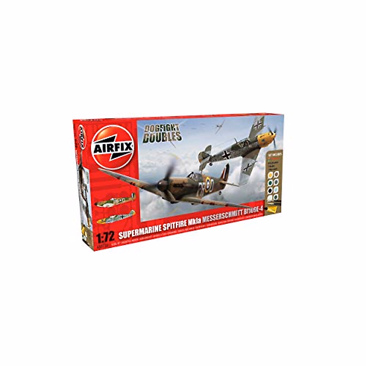 Airfix 1:72 Supermarine Spitfire Mk1a/Messerschmitt Bf109E-4 Gift Set (A50135)