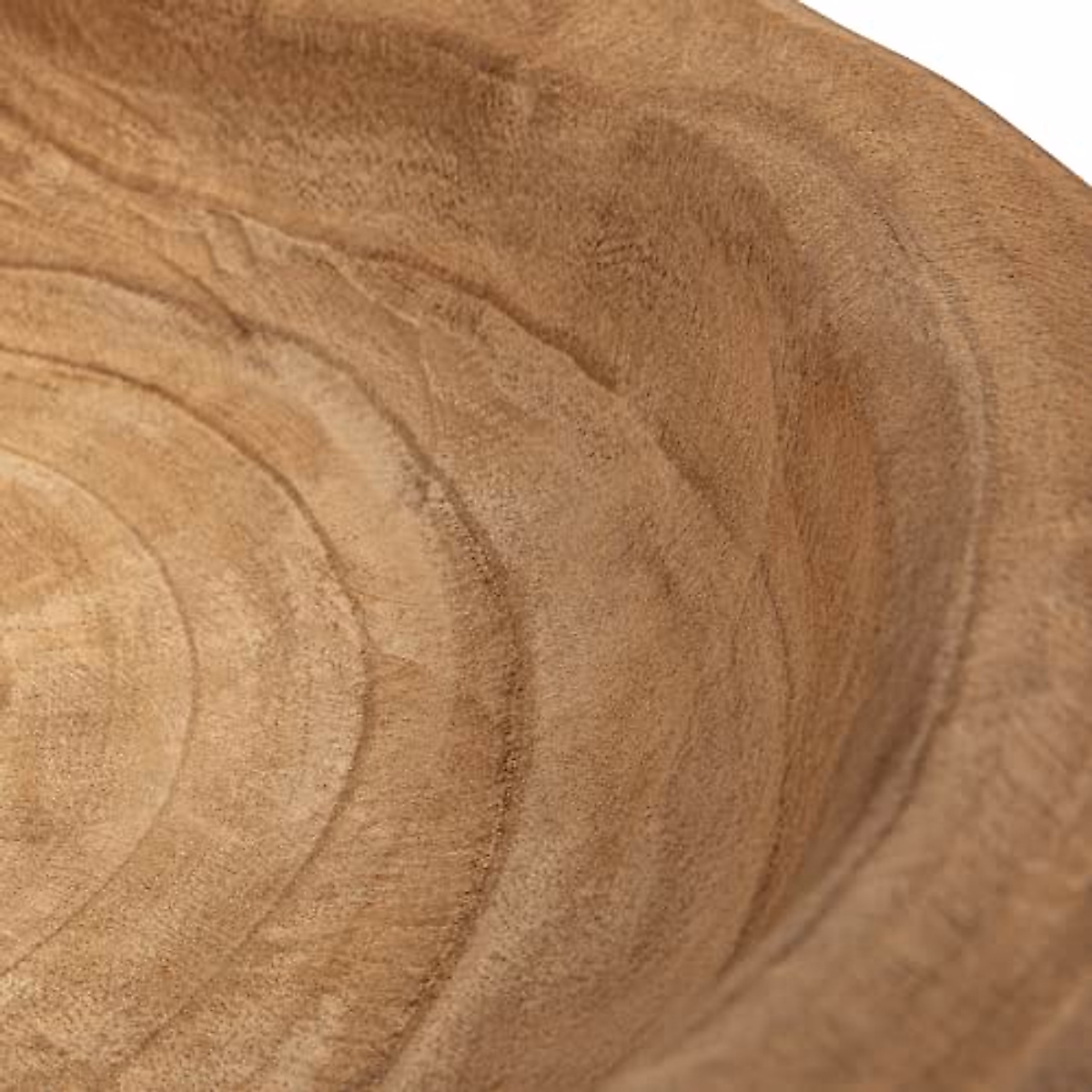 Creative Co-op DA5751 Handmade Decorative Paulownia Wood Bowl, Natural,19 liters