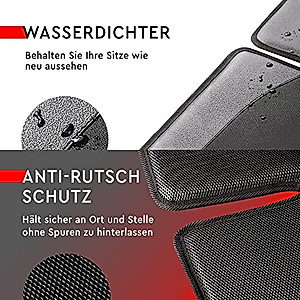 Helteko Car Seat Protector with Thickest Padding, 2 Pack Car Seat Pad for Child Baby Carseat, Auto Seat Protector from Waterproof & Stain Resistant Kick Mat Material for Leather and Fabric Seat