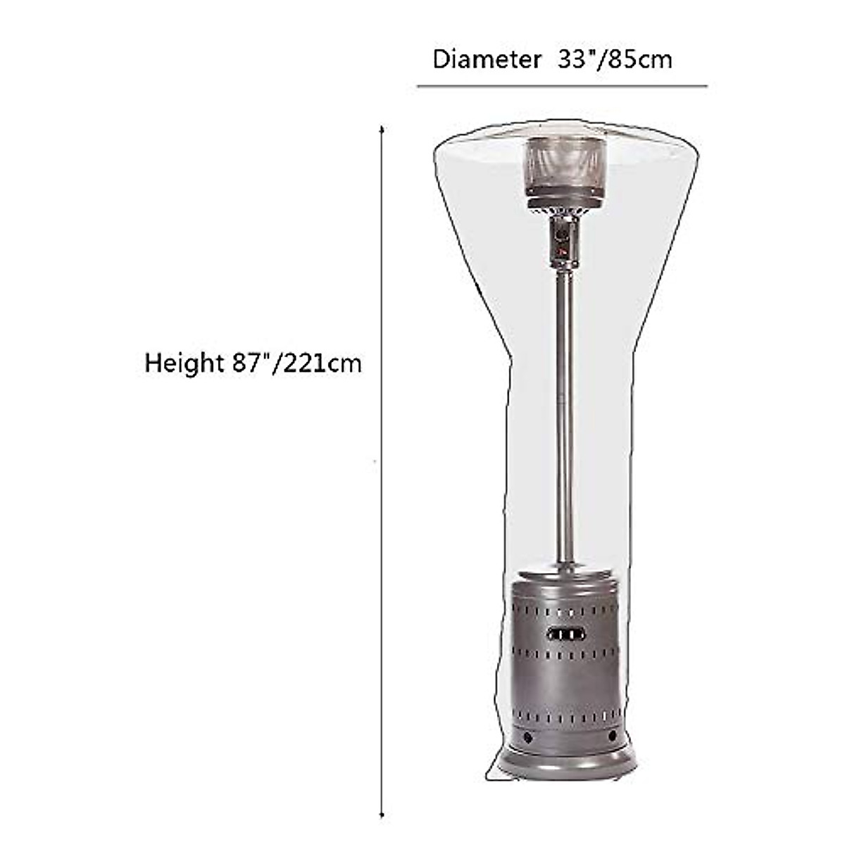 Heater Cover Anti-Dust Cloth, Garden Heater Cover Air Energy Heater Cover Outdoor Patio Rainproof Sunscreen Heater Cover