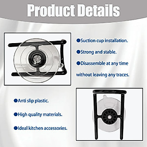 Ginyrerd 2Pcs Mini Self-Adhesive Sink Sponge Holder for Kitchen Sink Dish Wand Holder Sink Brush Holder No Drilling Dish Brush Holder,Strong Stickiness,Black