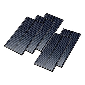 uxcell 5Pcs 7.5V 100mA Poly Mini Solar Cell Panel Module DIY for Light Toys Charger 110mm x 55mm