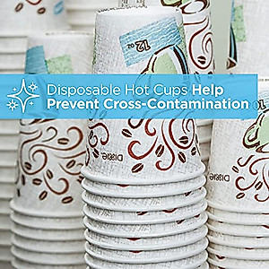 Dixie 5310DX Hot Cups, Paper, 10oz, Coffee Dreams Design, 500/Carton