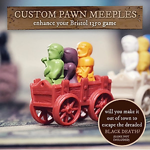 Bristol 1350 Custom Pawn Meeples for Board Game, Set of 9 Player Pieces
