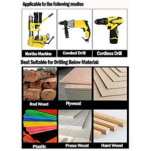 5/8 in. Wood Square Hole Mortise Chisel Drill Bit Tool Woodworking Drill Bits Hole Cutter