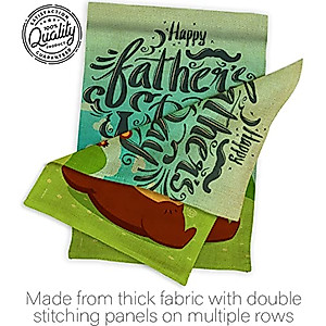 Beary Happy Father's Day Garden Flag - Family Dad Daddy Papa Grandpa Best Parent Sibling Relatives Grandparent - House Decoration Banner Small Yard Gift Double-Sided Made in USA 13 X 18.5