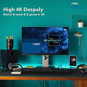 Intel NUC 10 Mini Performance Kit, 16GB RAM, 512GB PCIe SSD, Core i7-10710U, UHD Graphics, Windows 11 Pro, 3-YR Warranty, IST Cable, RJ45, Wi-Fi 6, BXNUC10i7FNHN