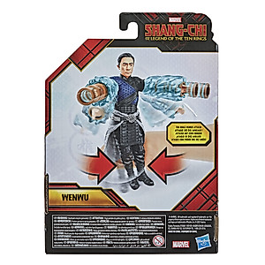Marvel Shang-Chi and The Legend of The Ten Rings Wenwu 6-Inch Action Figure Toy with Ten Rings Power Attack Feature for Kids Ages 4 and Up