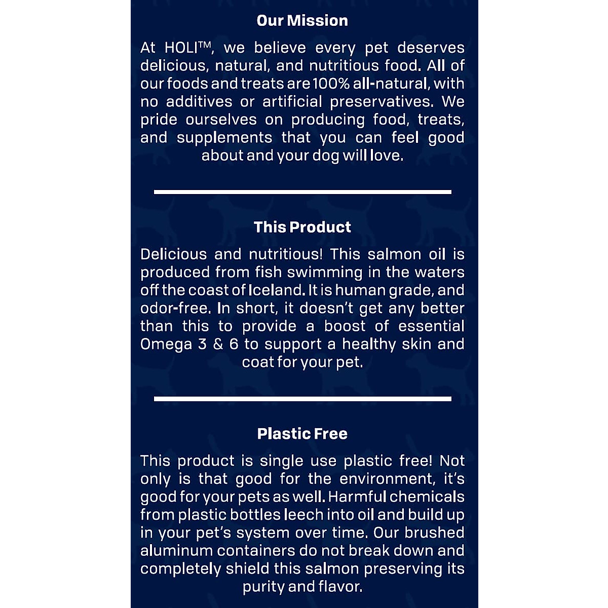 HOLI Salmon Oil for Dogs Skin and Coat | Icelandic Fish Oil for Cats & Dogs | Omega 3 EPA + DHA Supports Joint Mobility, Immune & Heart Health