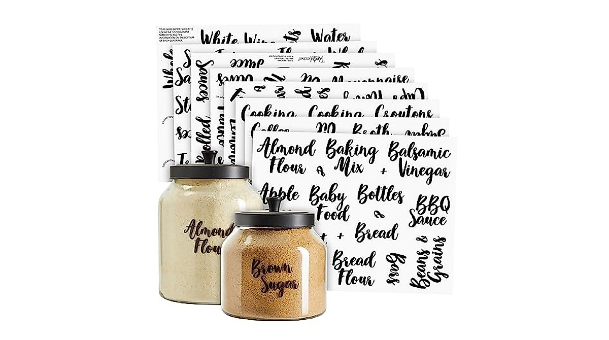 Talented Kitchen 155 Cursive Pantry Labels for Organization