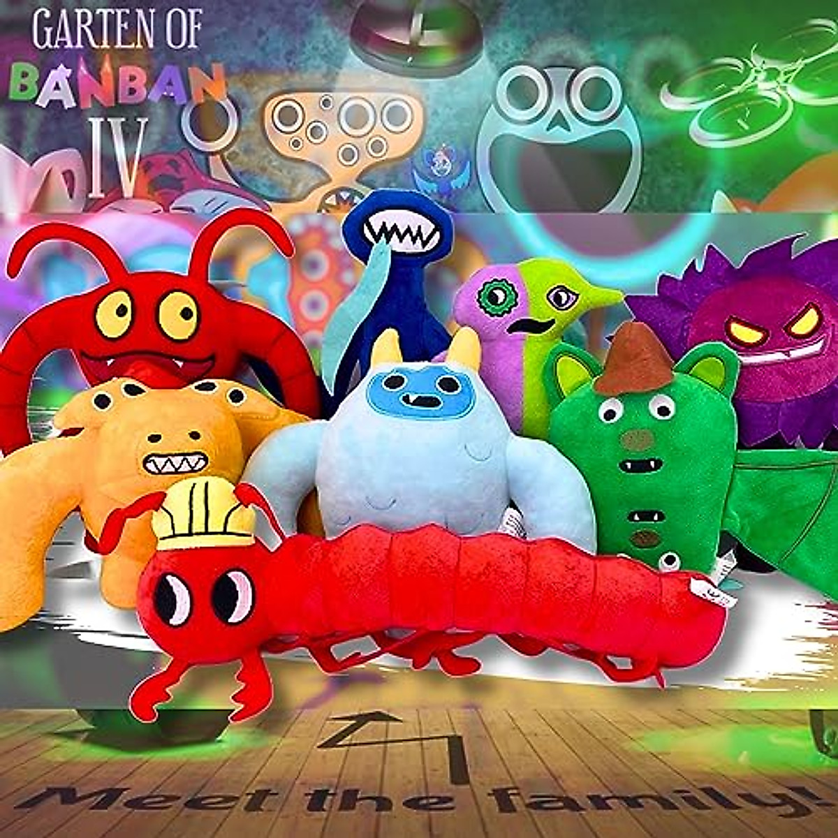 Garten of Ban Ban Plush 8 Pack - Season 4 Premium 13" Largest Size Garden of BanBan Plushies Toys - New Soft Monster Horror Stuffed Figure Doll for Chapter 4 Game Fans, Kids, Gifts