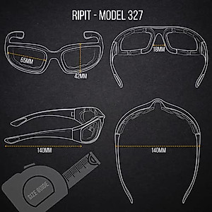 WYND Blocker Polarized Motorcycle & Fishing Floating Sports Wrap Sunglasses (Black/PZ Smoke Lens)