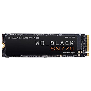 WD_BLACK 2TB SN850X NVMe Internal Gaming SSD Solid State Drive - Gen4 PCIe, M.2 2280, Up to 7,300 MB/s - WDS200T2X0E & 1TB SN770 NVMe Internal Gaming SSD Solid State Drive