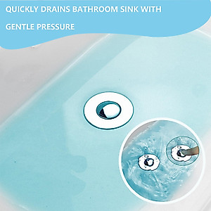 2pcs Bathroom Sink Stopper Hair Catcher,Pop Up Sink Drain Filter with Removable Stainless Steel Filter Basket Hair Catcher,Sink Plug for US Universal Bathroom Sink Stopper Replacement(1.10-1.38Inch)