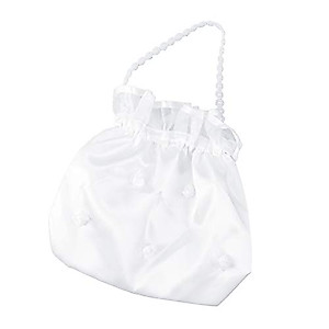 Satin Bridesmaid Handbag Money Bag Bridal Dolly Bag Wedding Party Handbag Bridesmaid Flower Decorated Dolly Bag Bridal Purse for Wedding Bridal Dolly Bag Favor Bridesmaid Dolly Bag