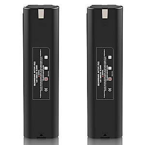Upgraded to 3600mAh 9.6V Replacement Battery Compatible with Makita 9.6V Battery Ni-Mh 9000 Battery 9001 9002 9033 9600 96003 191681-2 632007-4 6096D 6093D DA391D 6095D Cordless Power Tools - 2 Pack