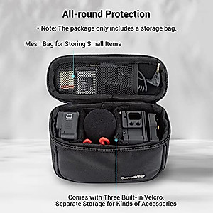 SMALLRIG Mini Camera Storage Bag, Protective Carrying Case, Handbag Box for DJI Action 2 / Follow Focus / LED Light / Microphone, Adjustable Dividers – 3704