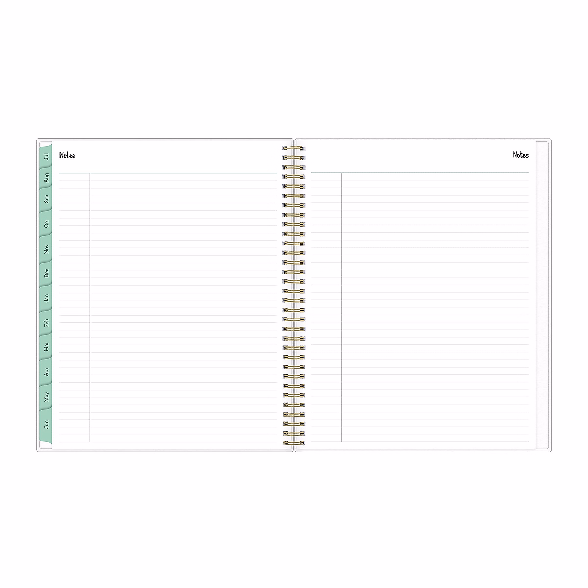2023-2024 Blue Sky™ Laurel Frosted Polypropylene Weekly/Monthly Academic Planner, 8-1/2" x 11", Mint Green, July 2023 to