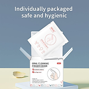 SANFE ELEPHANT Baby Finger Toothbrush | Baby Dry Wipes | Tooth and Gum Wipes | Baby Tongue Cleaner | Stage 1 Birth to First Teeth | 0-36 Months | 30 Count (Dry Finger cots)