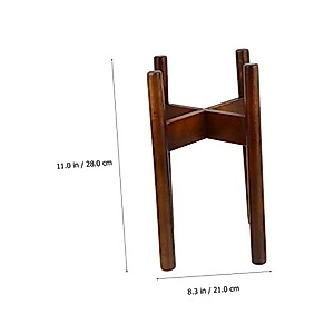 HANABASS Decor Office Bamboo Home Modern Planter Display Patio Shelf Bedroom Trays House Multiple Free Holder Stand Succulent Flowerpot Plant Room Decorative Bonsai Pot Decoration Wood